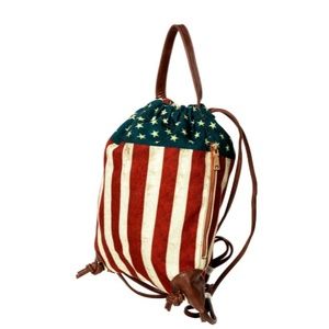 Bags | Vintage Look American Flag Backpack Canvas | Poshmark